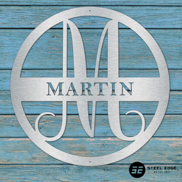 Custom Curly Monogram Sign - Columbia Coatings - Powder Coating ...